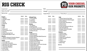 Free Fire Apparatus Check Template from PSTrax